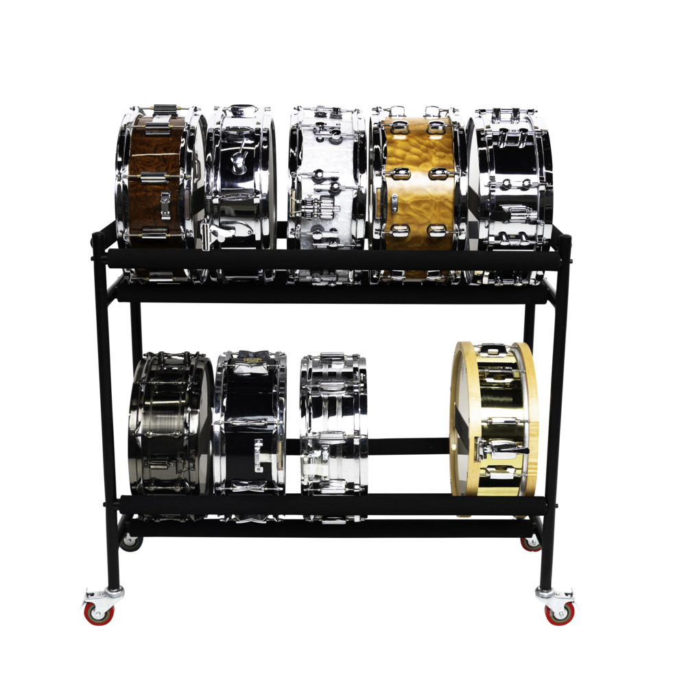 Two-Tier Snare Rack With Locking Casters