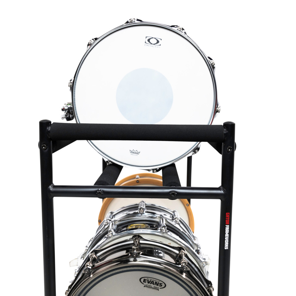 Two-Tier Snare Rack With Locking Casters