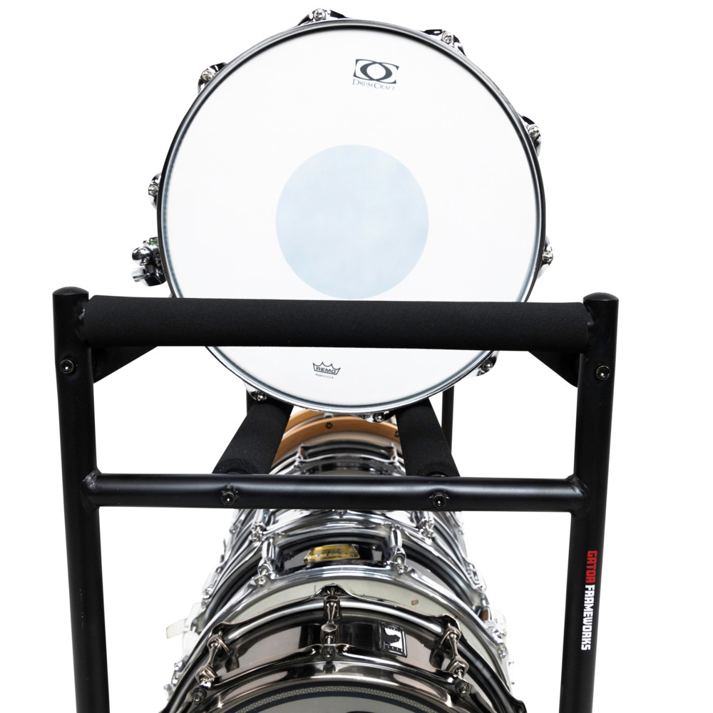 Two-Tier Snare Rack With Locking Casters