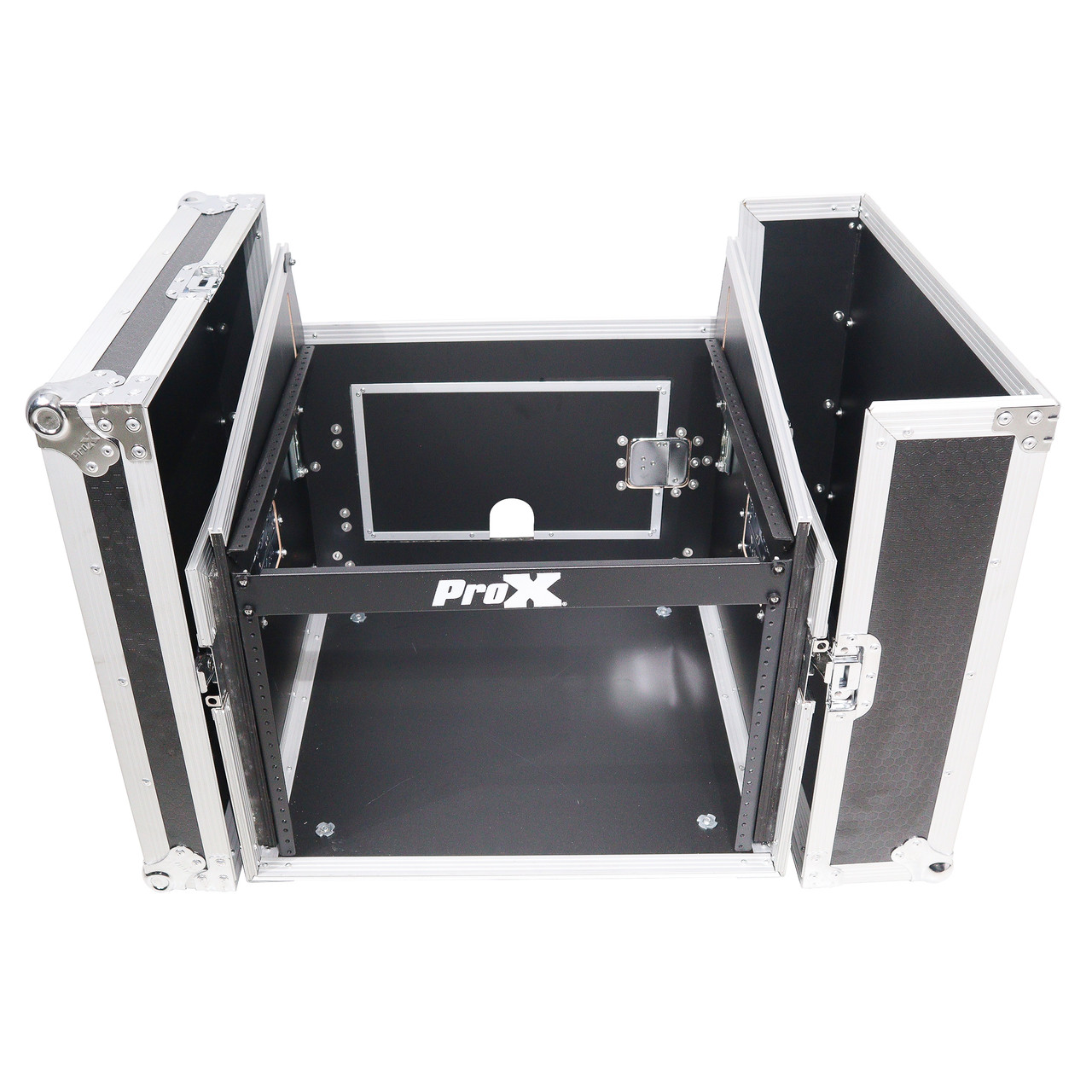 6U Vertical Rack Mount Flight Case with 10U Top for Mixer Combo Amp Rack