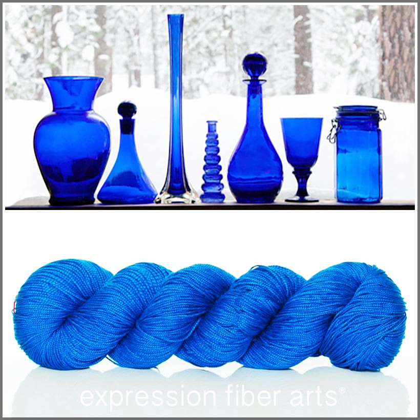 COBALT VASES 'DREAM' SILK LACE - Expression Fiber Arts, Inc.