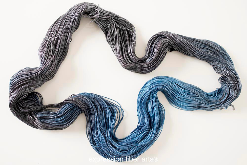 RUSSIAN BLUE 'LUSTER' SUPERWASH MERINO TENCEL SPORT YARN