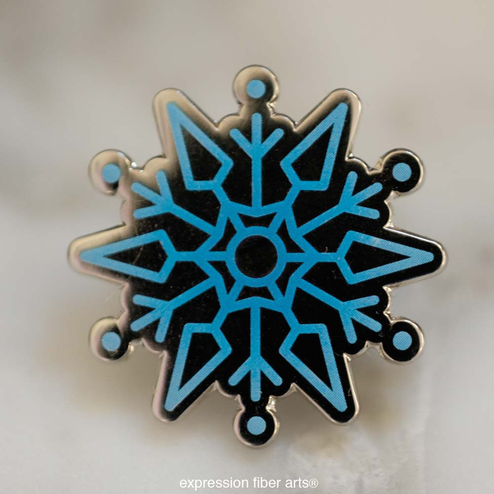Snowflake Enamel Pin - Expression Fiber Arts, Inc.