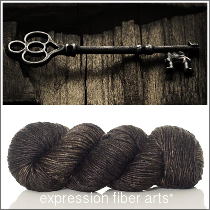 BLACKENED BRONZE SUPERWASH MERINO SILK PEARLESCENT WORSTED YARN