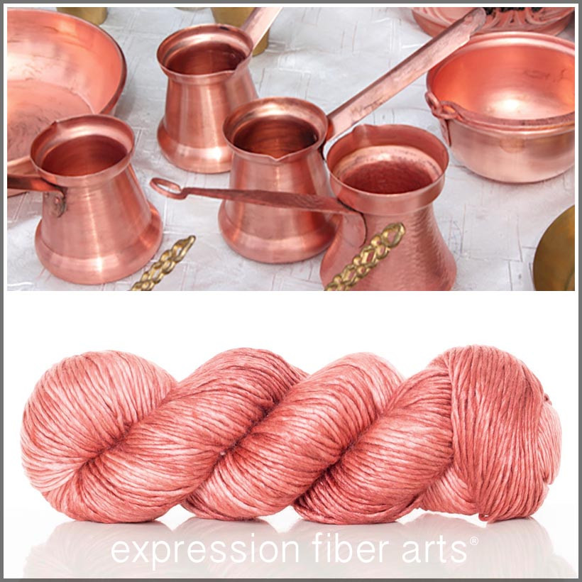 COPPER SUPERWASH MERINO SILK PEARLESCENT WORSTED YARN