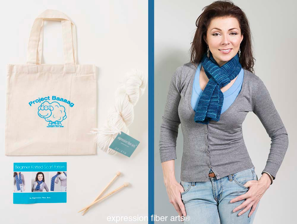 Beginner Crochet Hat Kit - Choose Your Color - Expression Fiber Arts