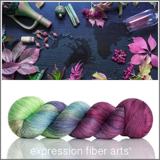 Midnight Heliotrope 'SINCERE' SOCK - Expression Fiber Arts