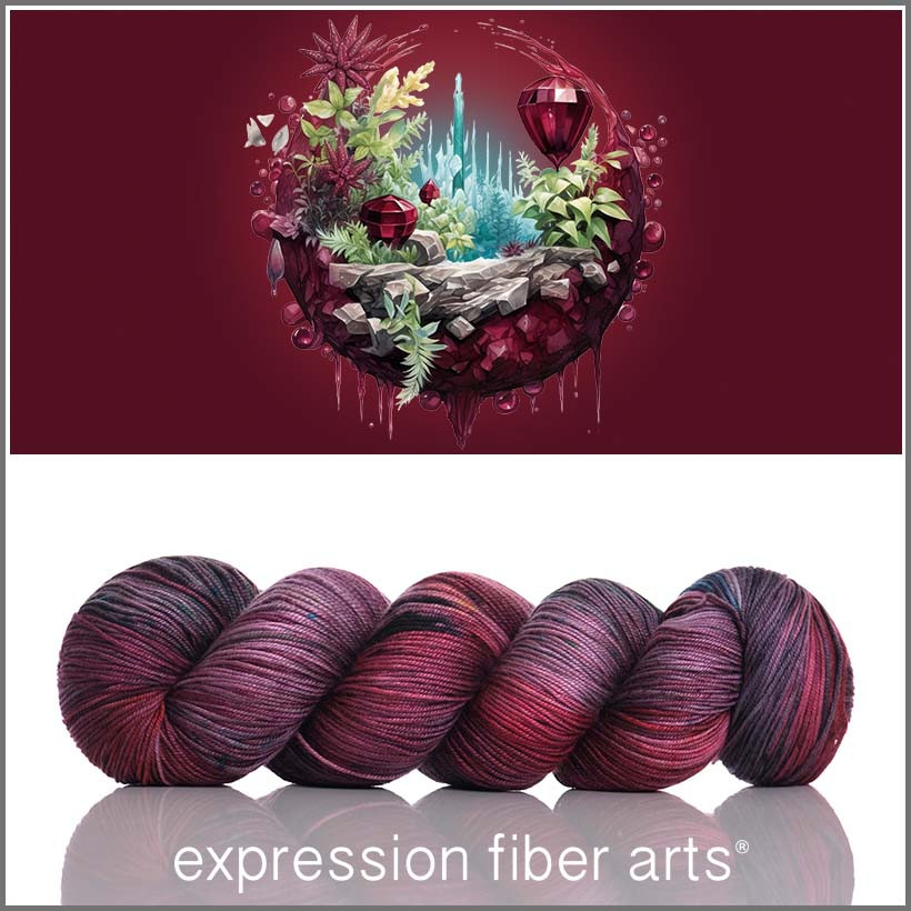 Deep Love 'CREMA' SOCK - Birthstones Reimagined - Expression Fiber Arts