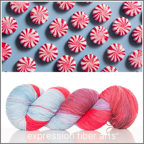 Peppermint Swirl 'RESILIENT' SOCK - Expression Fiber Arts