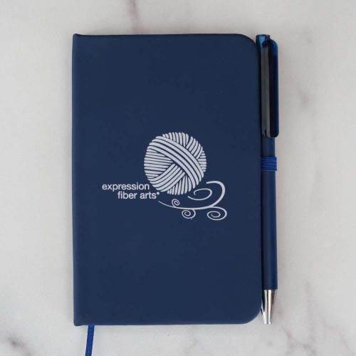 Navy Blue Journal + Pen - Expression Fiber Arts