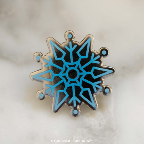 Snowflake Enamel Pin - Expression Fiber Arts