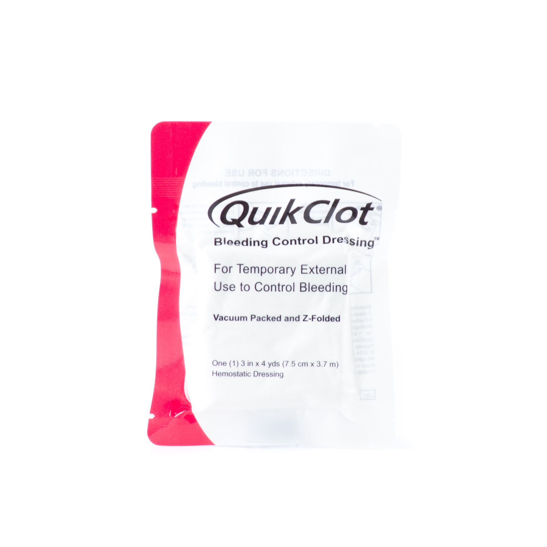 QuikClot® Bleeding Control Dressing - Z Fold - 1110Gear.com