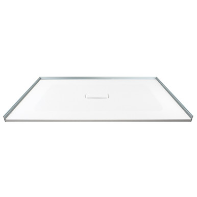 Samuel Mueller 51-In X 40-In Zero Threshold Shower Base With Center Drain