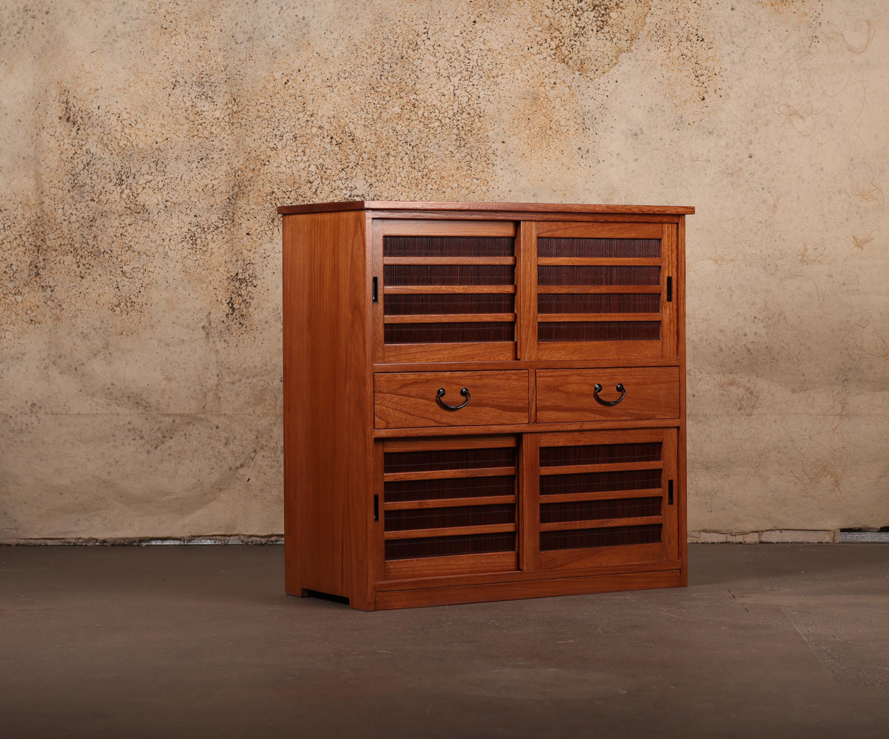 Japanese style kiri wood shoe chest getta bako. KB50 Eastern Classics