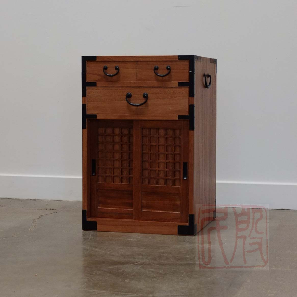 Japanese Tansu Style Night Stand