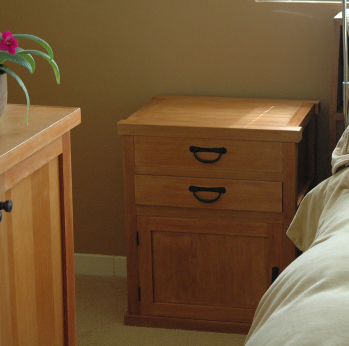 Japanese Tansu Style Night Stand