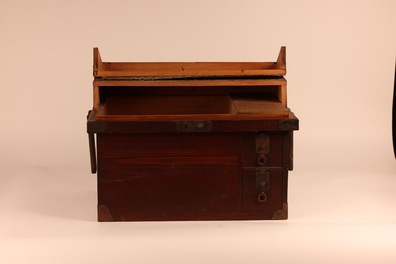 Antique Rare Japanese Choba Tansu Chest With 2 Drawers Suginoki From ...