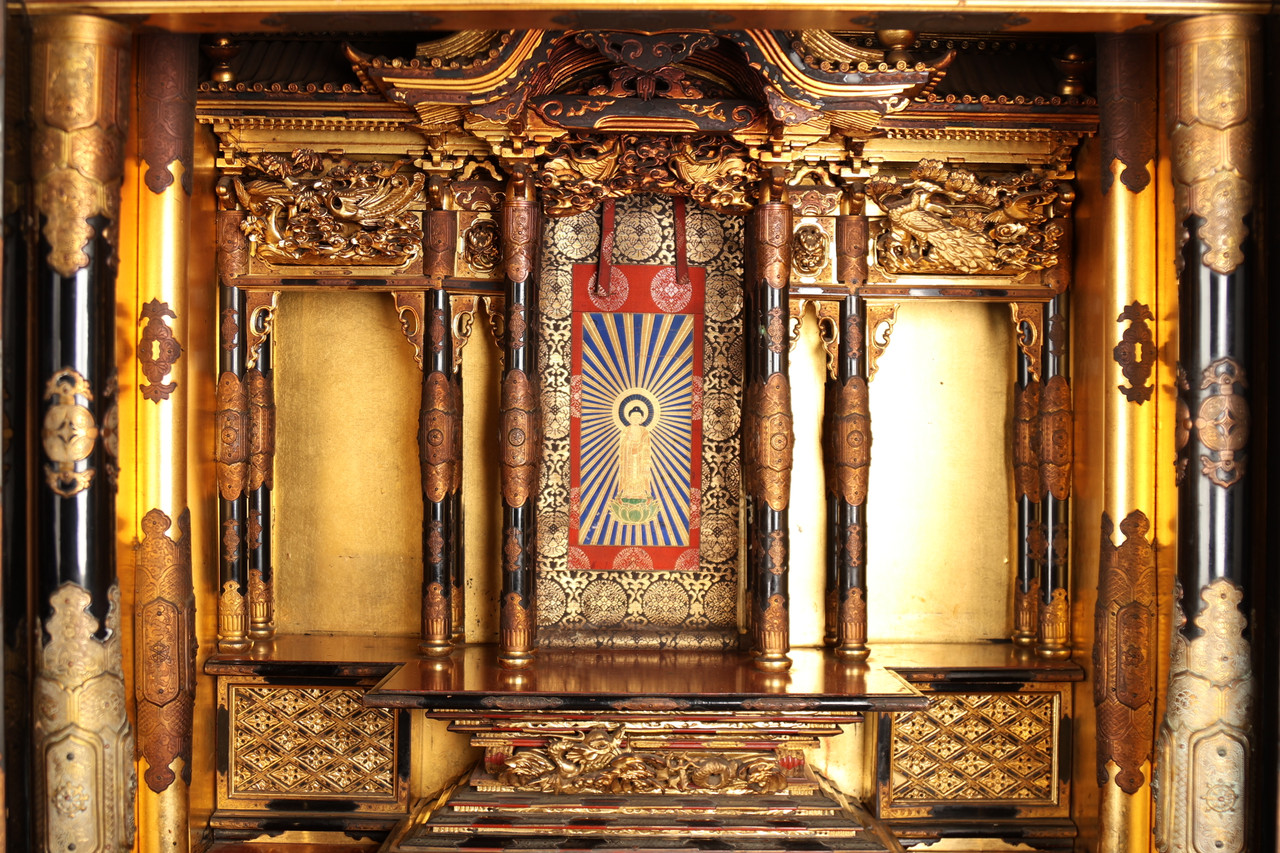 Vintage Japanese Butsudan Buddhist Altar (23O-H101)