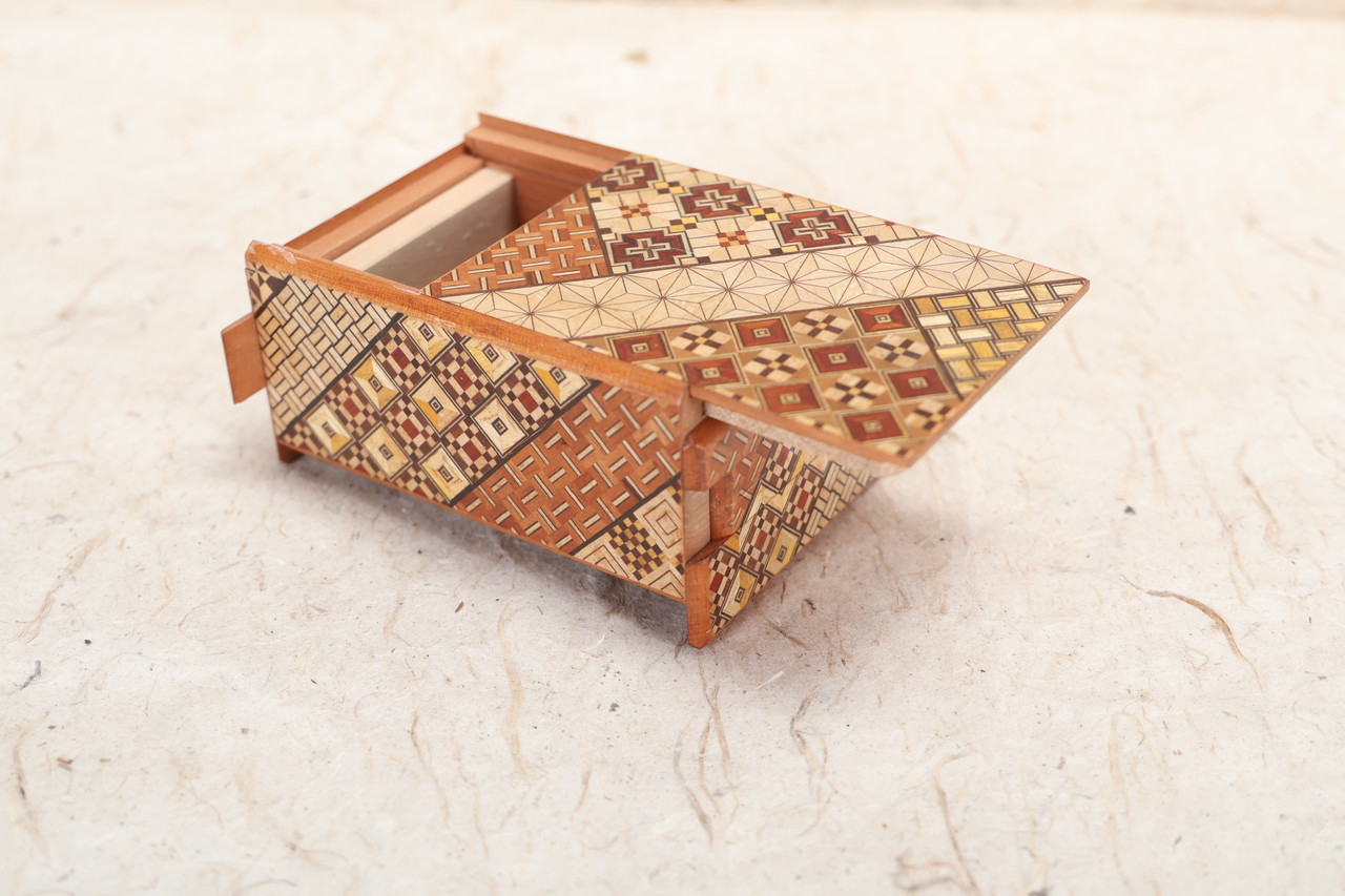 Vintage Japanese Yosegi Hakone Puzzle Box, 12 Steps — 2000s, Heisei Era ...