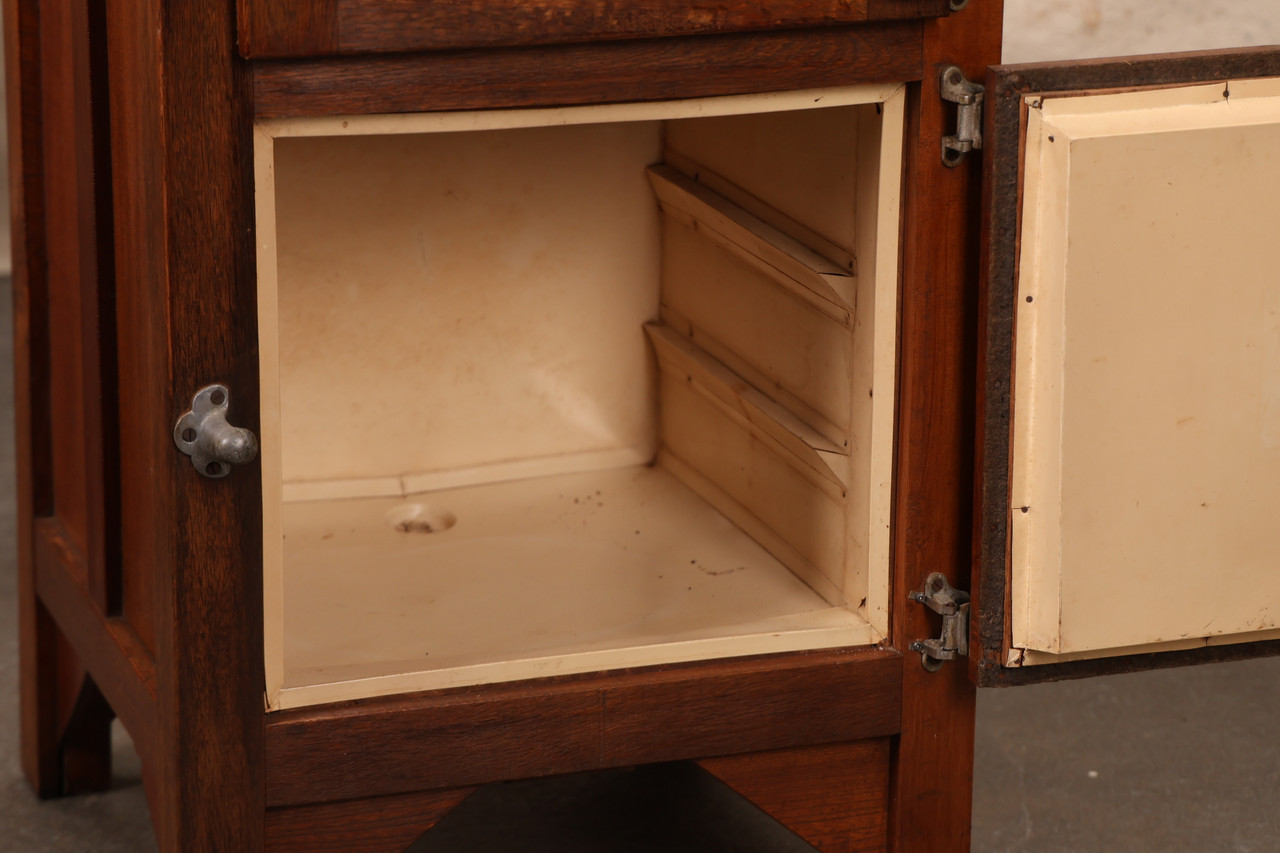 Antique Japanese Icebox Refrigerator "Reizoko" — Wood, 1920, Taisho Era ...