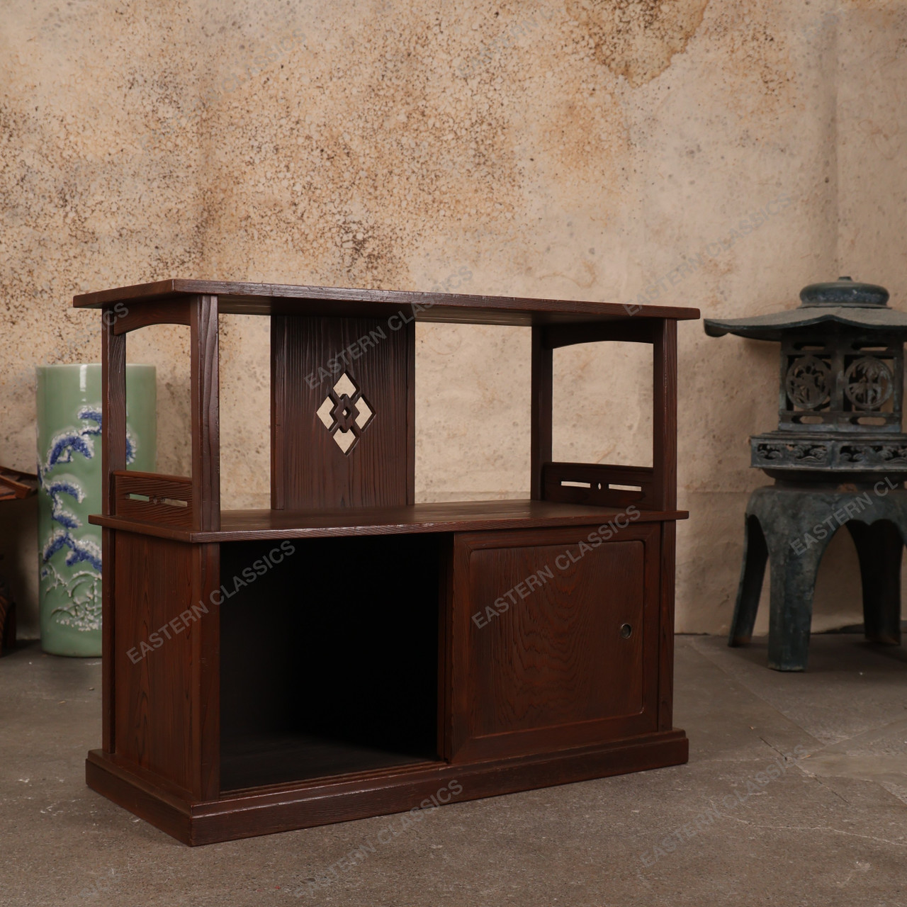 Antique Japanese Multi-Compartment Cha Tansu – Sugi Wood Tea Chest with ...