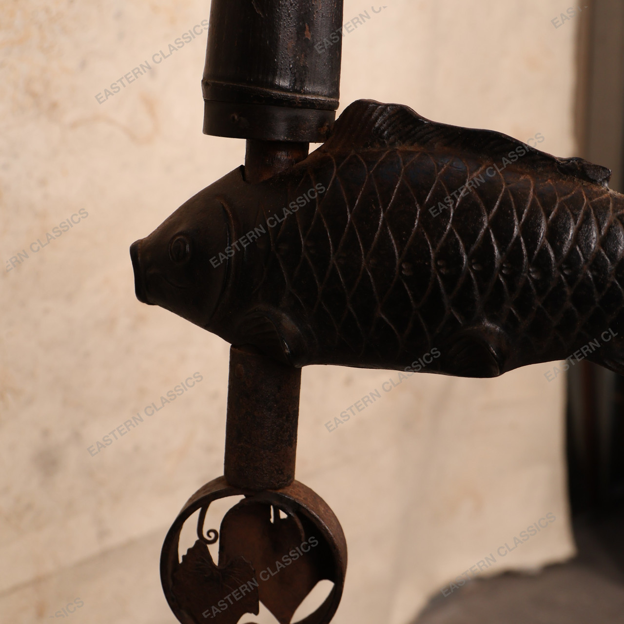 Vintage Japanese Bamboo Jizai Kagi Hanger With Iron Fish — 1910s ...