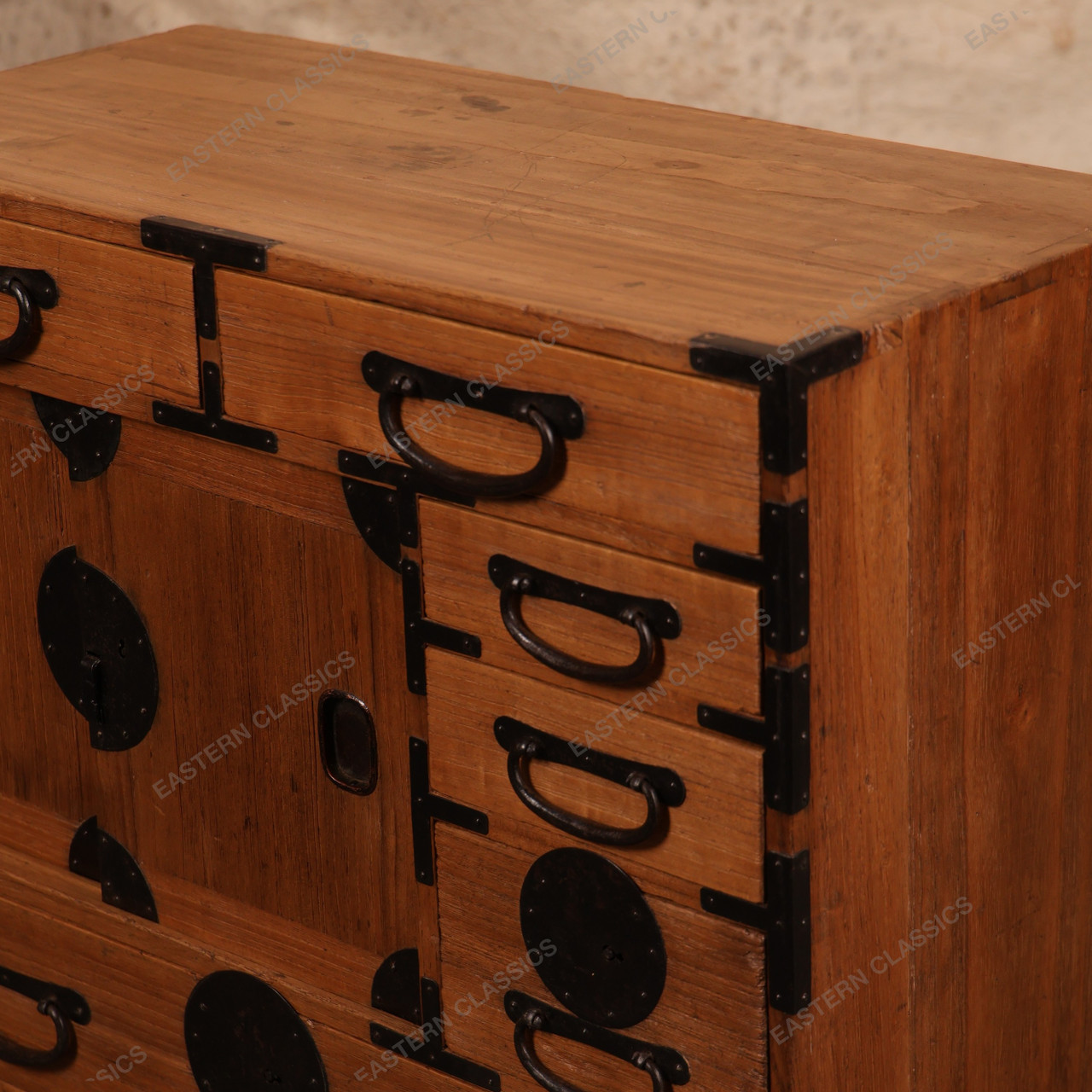 Vintage Japanese Ko Tansu Small Chest With Hikido Sliding Door And ...