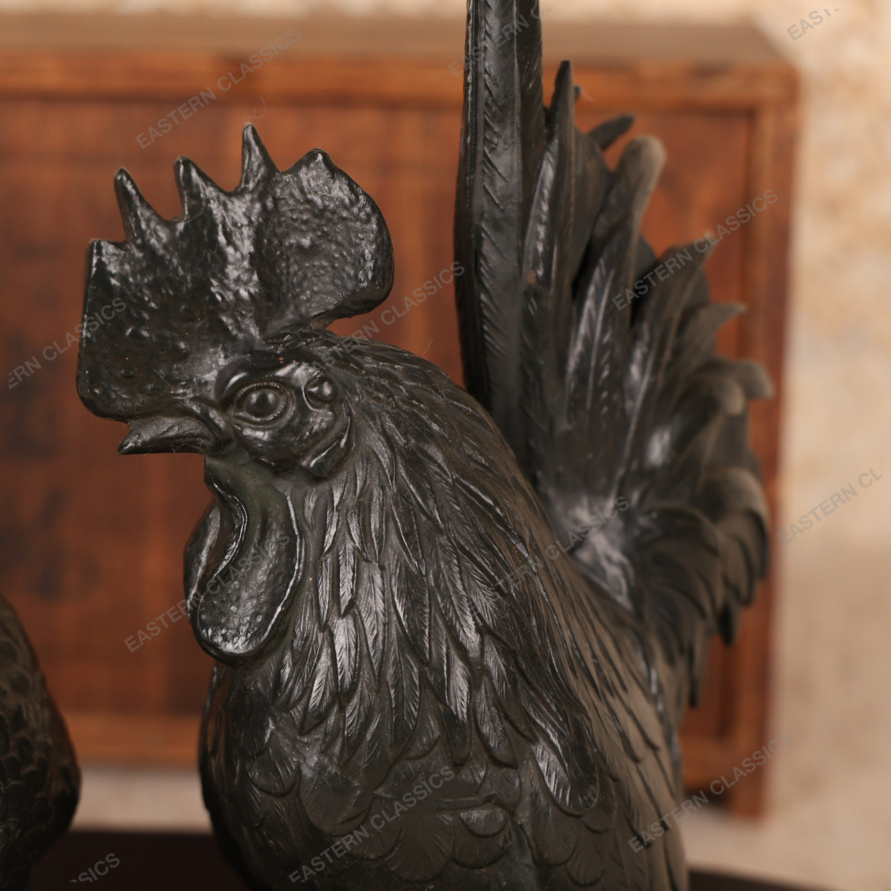 Antique Japanese Chicken Bronze — Bronze, 1960s, Showa Era (SKU: 25S ...