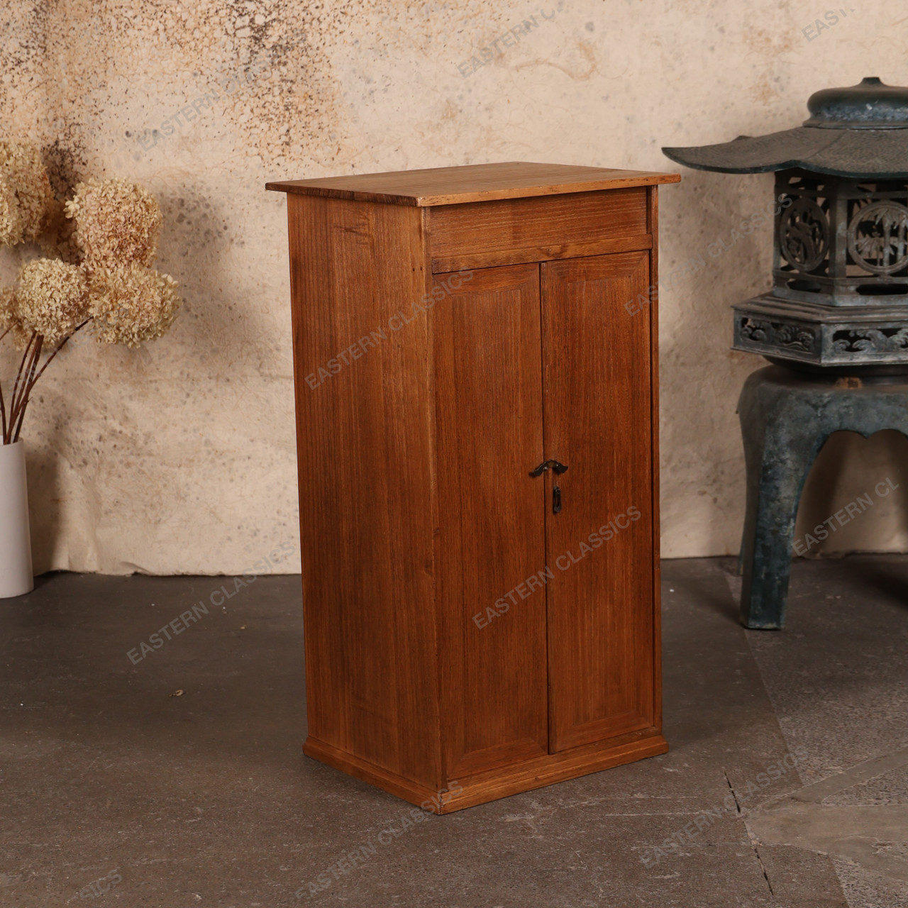 Vintage Japanese Shrine Cabinet Wooden Altar Chest With Double Doors ...