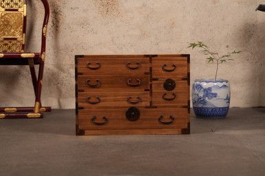 Antique Japanese Small Chest — Kirinoki, 1920, Taisho Era (SKU: 25M ...
