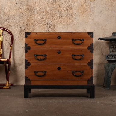 Antique Japanese Ko Tansu Chest, Night Stand — Kirinoki, 1910, Taisho ...