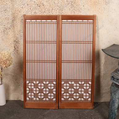 Antique Japanese Kumiko Shoin Door — Architectural Wood Decor, 1920 ...