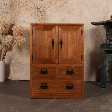 Antique Japanese Ko Tansu Small Chest With Distinctive Kanagu Hardware ...