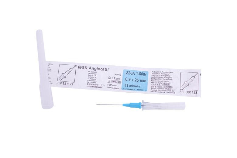 Buy Online BD 381123 CATHETER IV ANGIO 22x1" w/o PREP BLUE Canada
