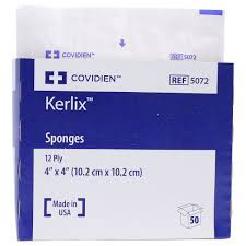 Buy Online KERLIX STERILE SPONGE 10CM X 10CM 4"x4" CS24 Covidien 5072 ...