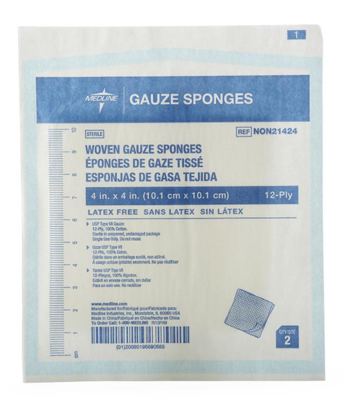 Buy Online WOVEN STERILE GAUZE SPONGES STERILE 12 PLY 4 X 4" 50/BX ...