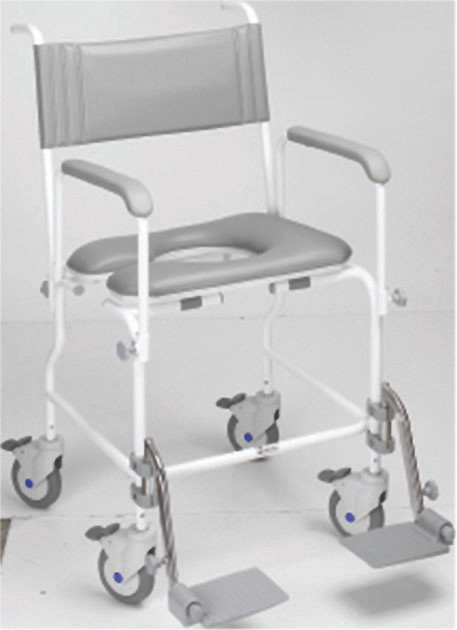 Buy Online AQUA COMMODE - ATTENDANT PROPELLED STEEL (WHITE) Canada