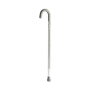 CANE, CURVED HANDLE, CHROME