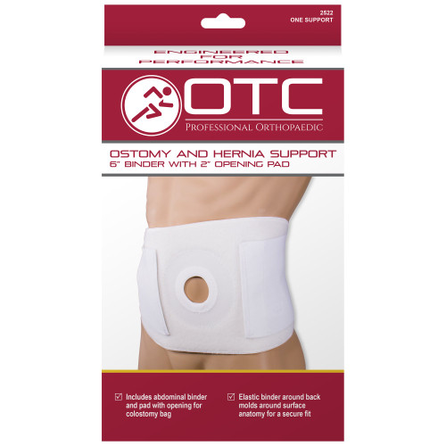 Airway - AIR 2522/6-M - EA/1 BINDER 6" OSTOMY W/ PAD, 2" HOLE WHITE ...