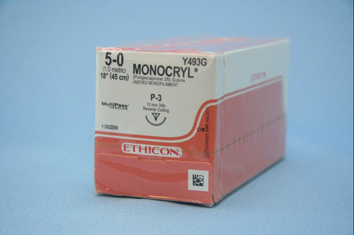 Johnson & Johnson Systagenix - JNJ Y493G - BX/12 SUTURE MONOCRYL ...