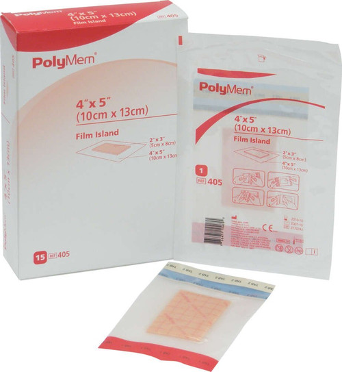 Polymem - PLM 3412 - CS/12 POLYMEM FILM ISLAND DRESSING 4" X 12.5 ...