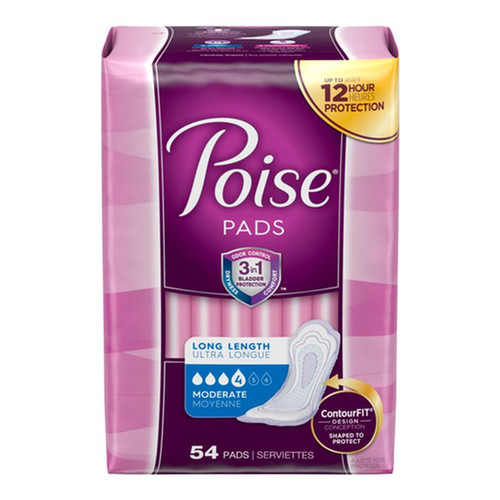 Kimberly Clark - POI 39299 - PKG/54 POISE ORIGINAL MODERATE LONG NON ...