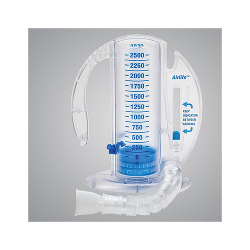 CS/12 AIRLIFE VOLUMETRIC INCENTIVE SPIROMETER W/ ONE-WAY VALVE 2500ml ...
