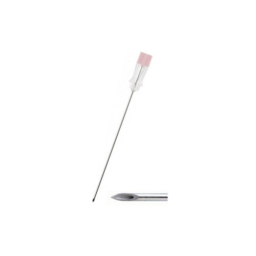 BX/25 QUINCKE SPINAL NEEDLE 18G x 3" PINK HUB KEY/SLOT FITTED STYLET ...