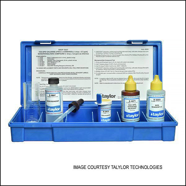 Taylor Test Kit K-1518 FAS-DPD Chlorine / Monopersulfate