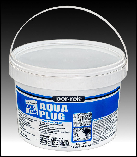 CGM Por-Rok Aqua Plug 10 lb Pail Water Stop Cement