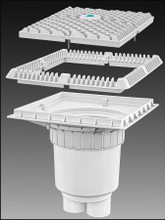 Aquastar 12" Wave Grate with Collar & Sump - PoolPartsUnlimited