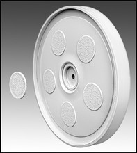 CMP Pool Cleaner Wheel Single 1116 (PLS 1116) with E-Clip and Hub Cap ...