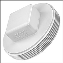 Lasco 4" White Square Head Plastic Plug (#D106-040)