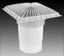 AQUASTAR WHITE 12" SQUARE MAIN DRAIN SUMP with 6" Socket ...